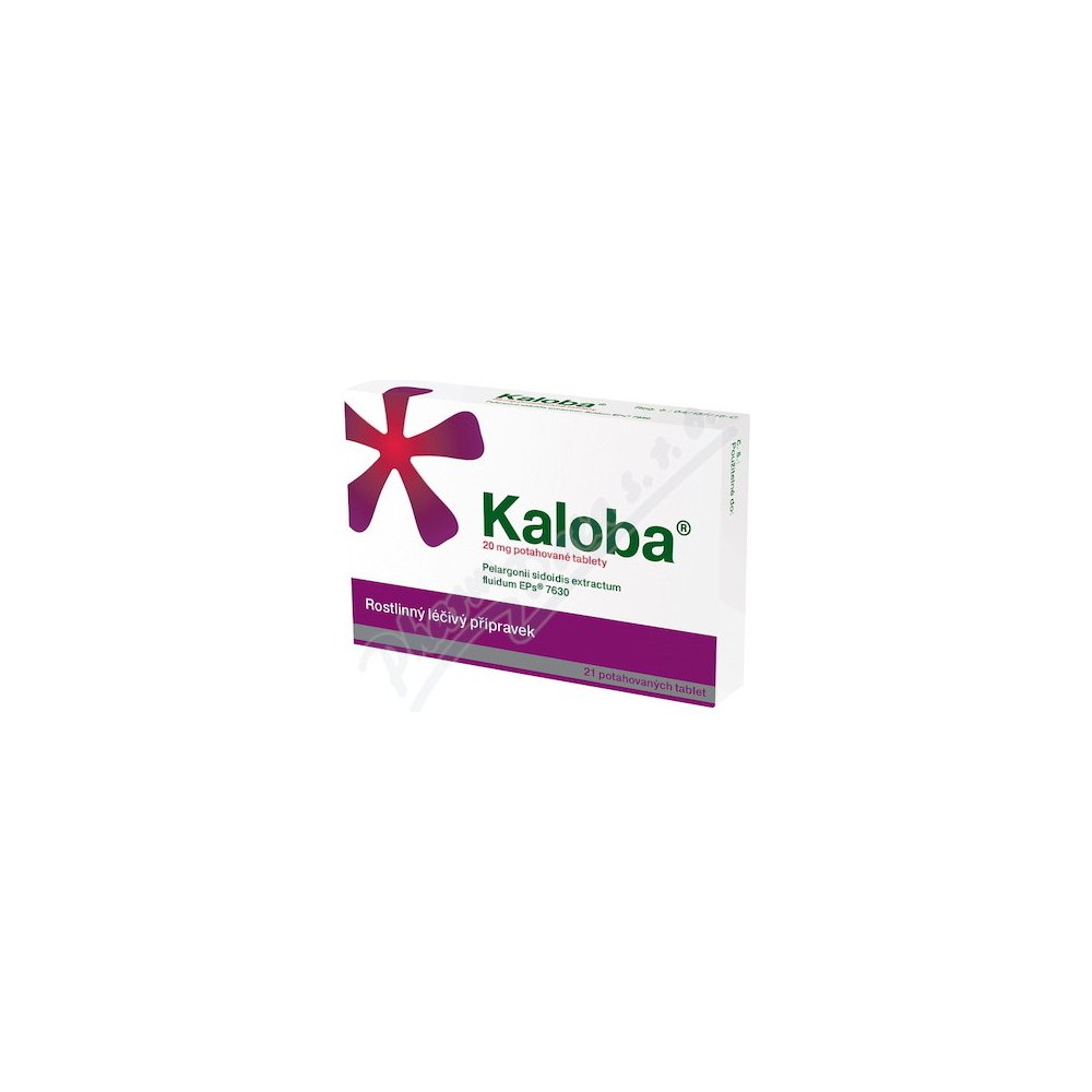 Kaloba 20 mg potahované tablety por.tbl.flm. 21 x 20 mg | Lékárna Hronov