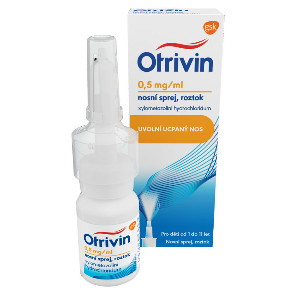 OTRIVIN 0,5 mg/ml nosní sprej s dávkovačem 1 x 10 ml | Lékárna Hronov